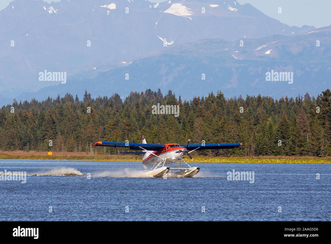 Floatplane on Beluga Lake in Homer, Alaska. Kenai Peninsula Stock Photo ...