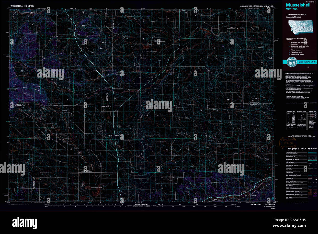 Map of musselshell hi-res stock photography and images - Alamy