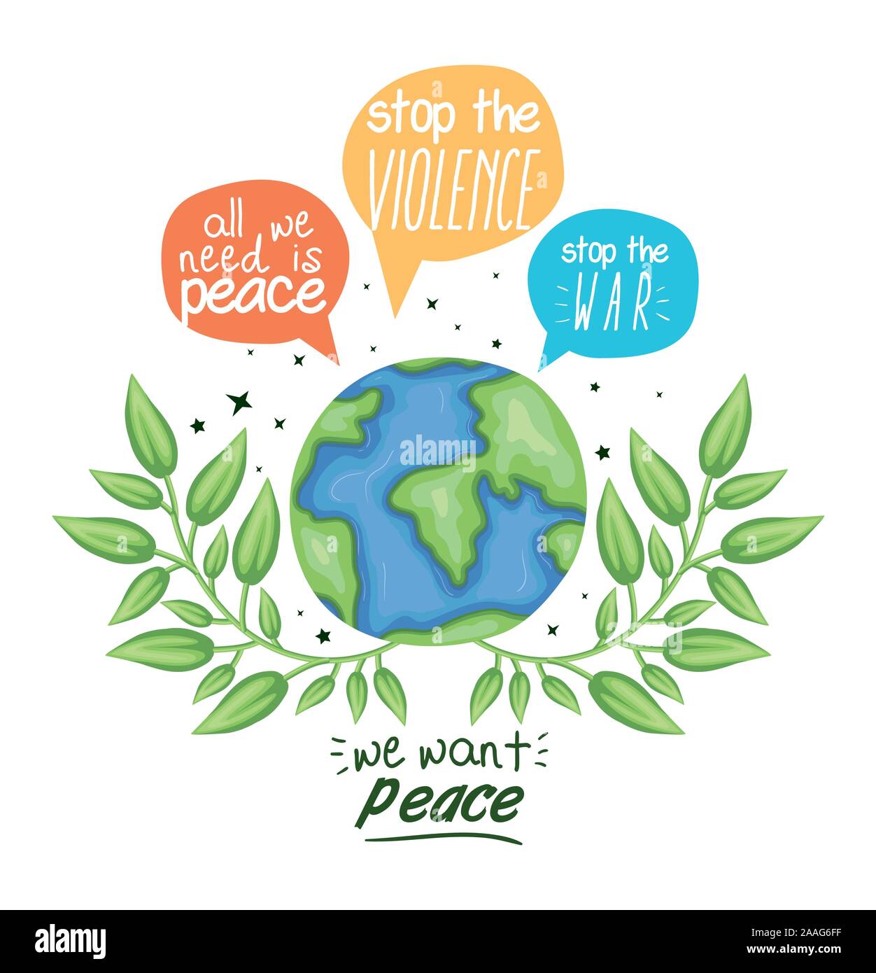 Planet of human rights concept vector design Stock Vector Image & Art ...