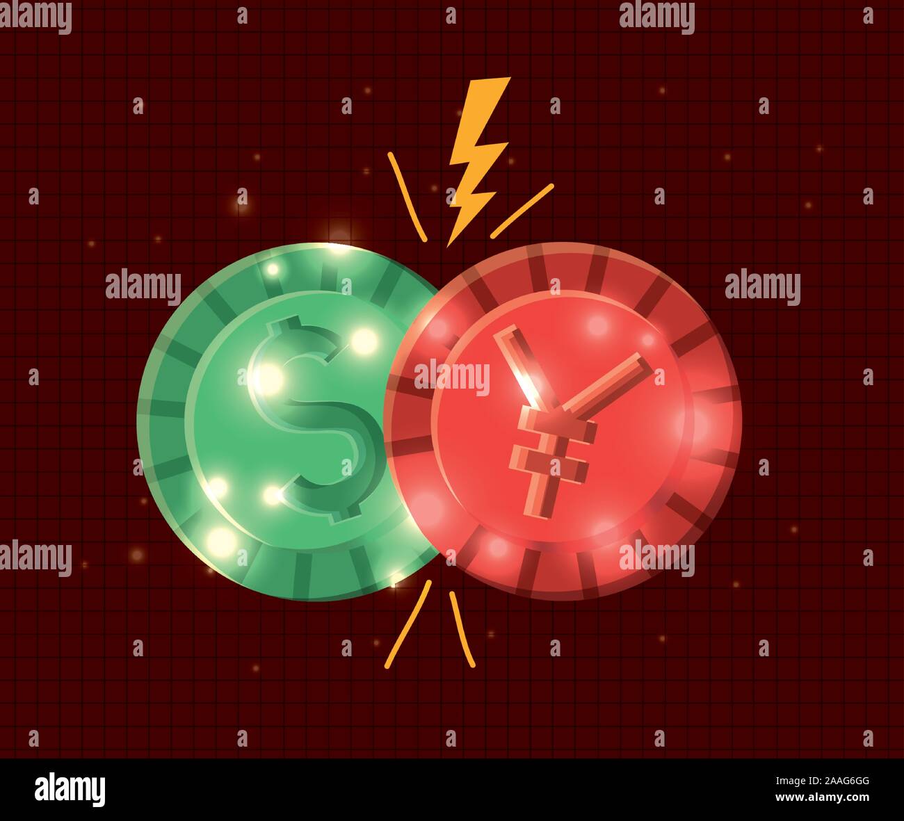 commercial war between china and usa vector design Stock Vector Image ...