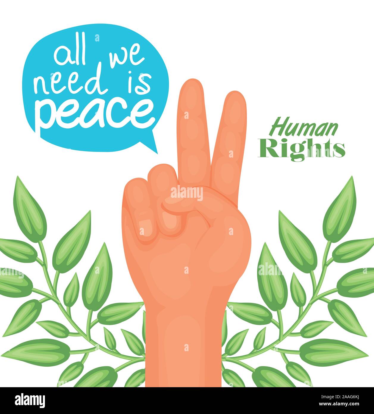 Hand sign of human rights concept vector design Stock Vector Image ...
