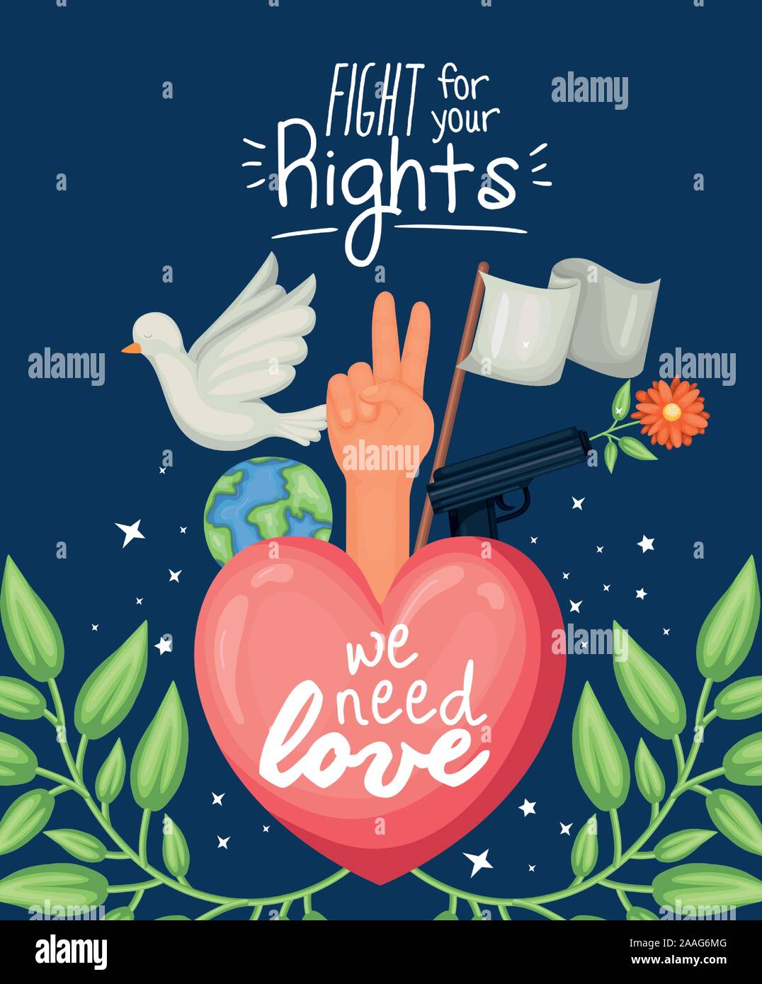 Icons of human rights concept vector design Stock Vector Image & Art ...