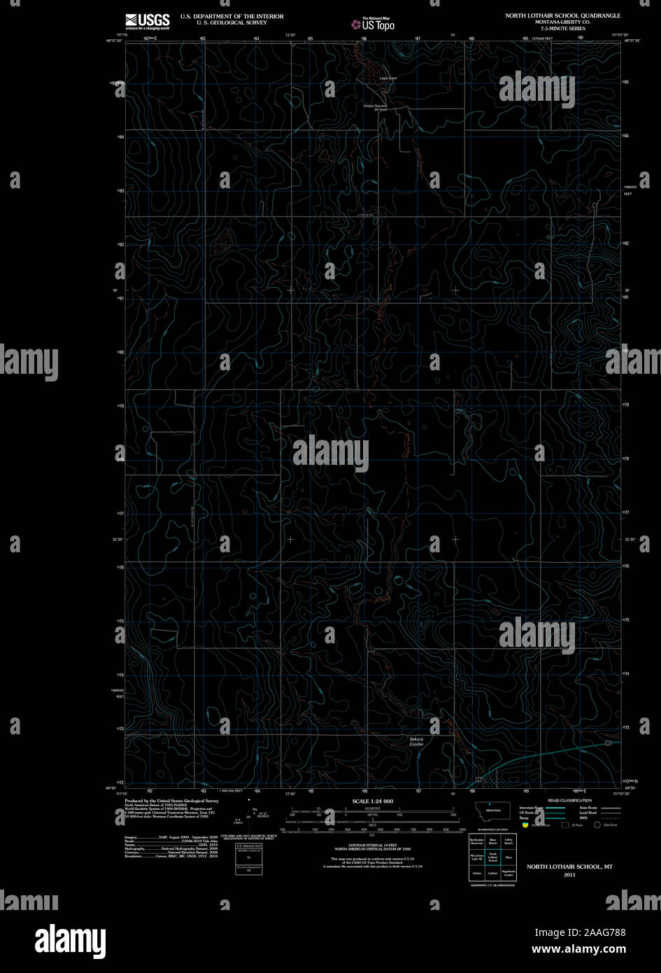 Lothair montana map hi-res stock photography and images - Alamy