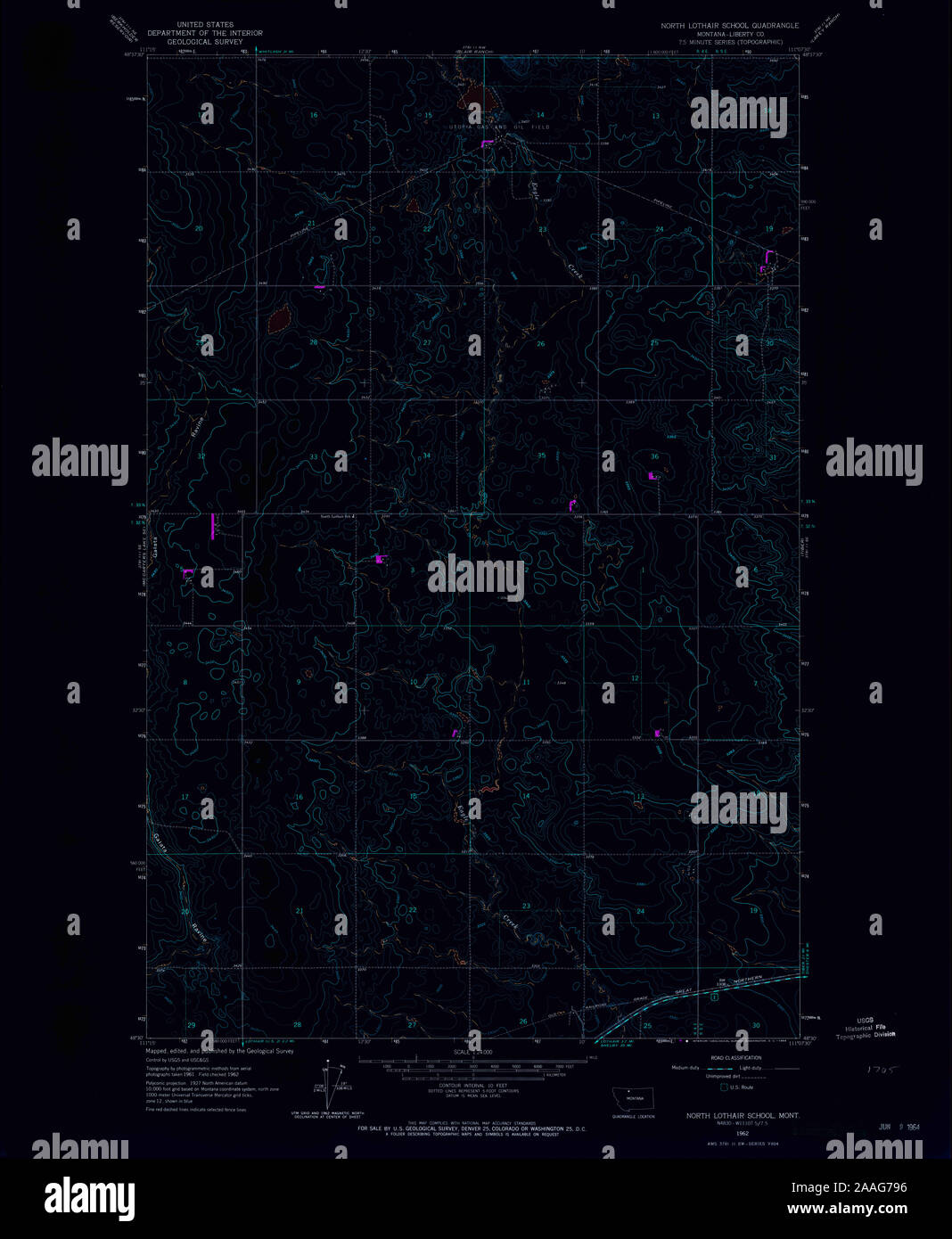 Map of lothair montana hi-res stock photography and images - Alamy