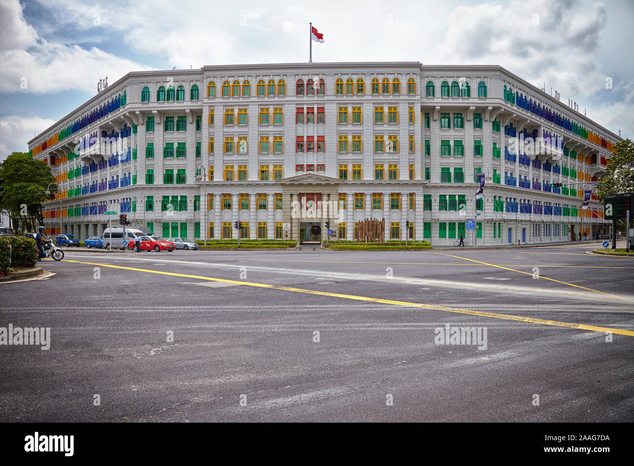 SINGAPORE - JULY 6: The MICA building on 140 Hill Street in Singapore ...