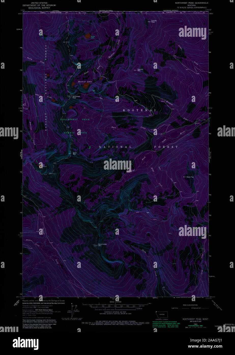 Northwest montana map hi-res stock photography and images - Alamy