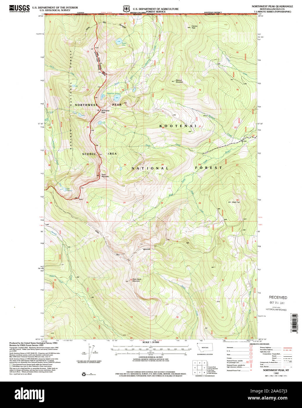 Northwest montana map hi-res stock photography and images - Alamy