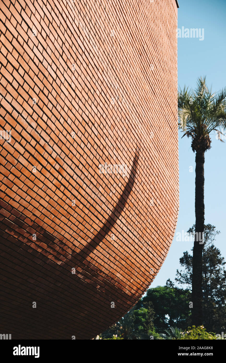 Brick walls of the 'Yves Saint Laurent Museum' Stock Photo - Alamy