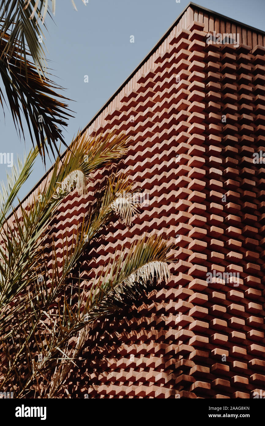 Brick walls of the 'Yves Saint Laurent Museum' Stock Photo - Alamy
