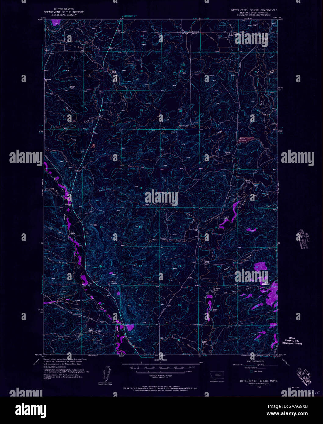 Map of otter montana hi-res stock photography and images - Alamy