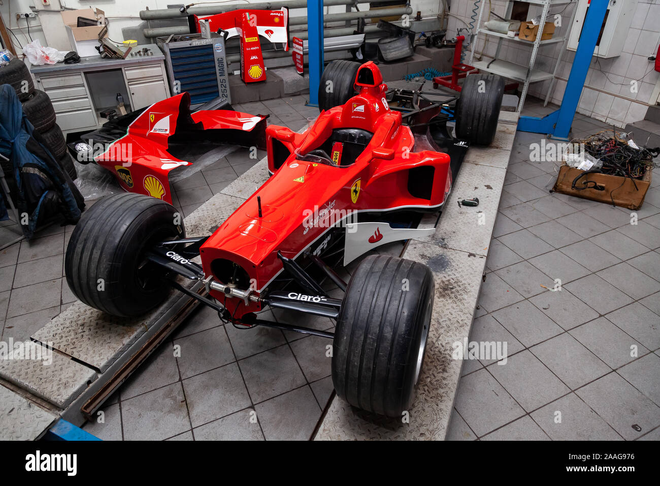 Novosibirsk, Russia - 11.01.2019: The process of repairing and ...