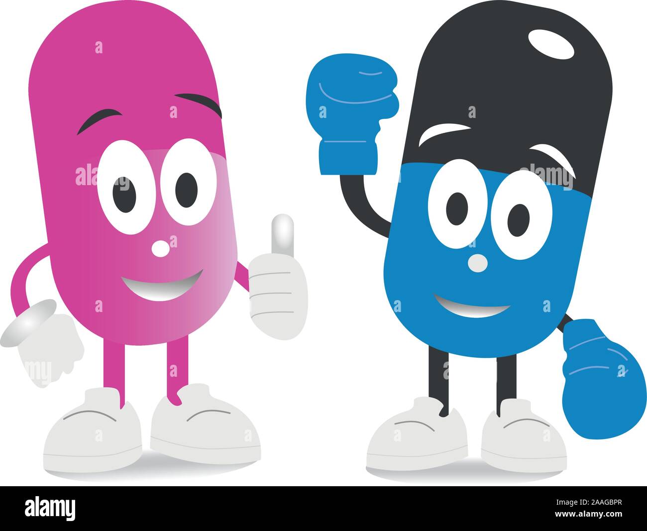 Cartoon medicine capsule pills drug hi-res stock photography and images ...