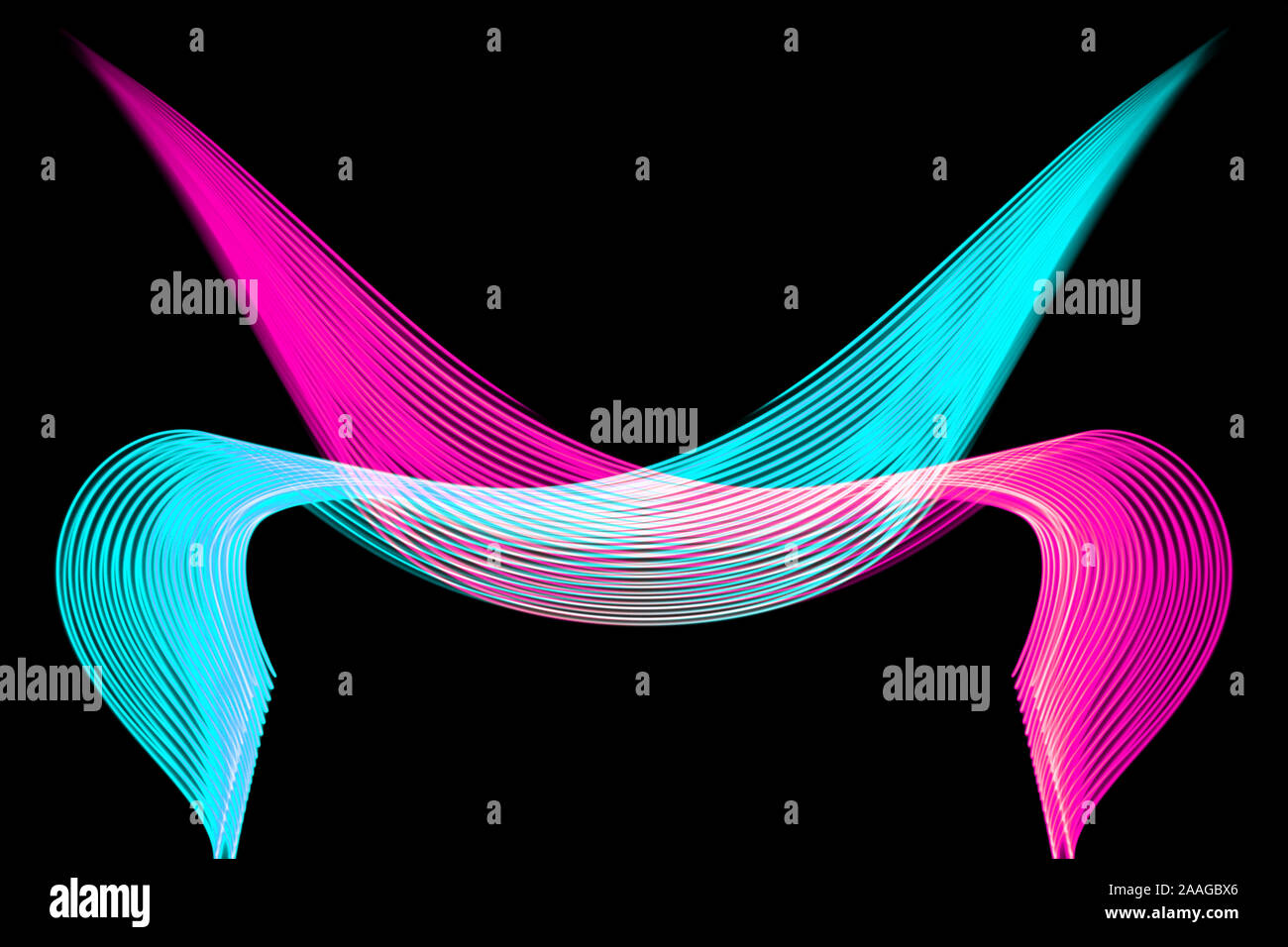 Abstract background with horizontal and vertical disruptions of blue ...