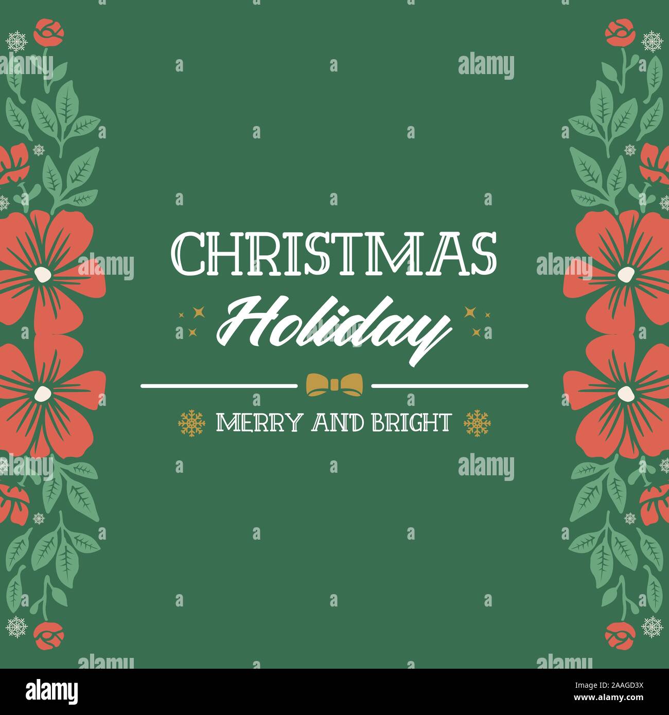Text christmas holiday, with wallpaper of leaf flower frame background ...