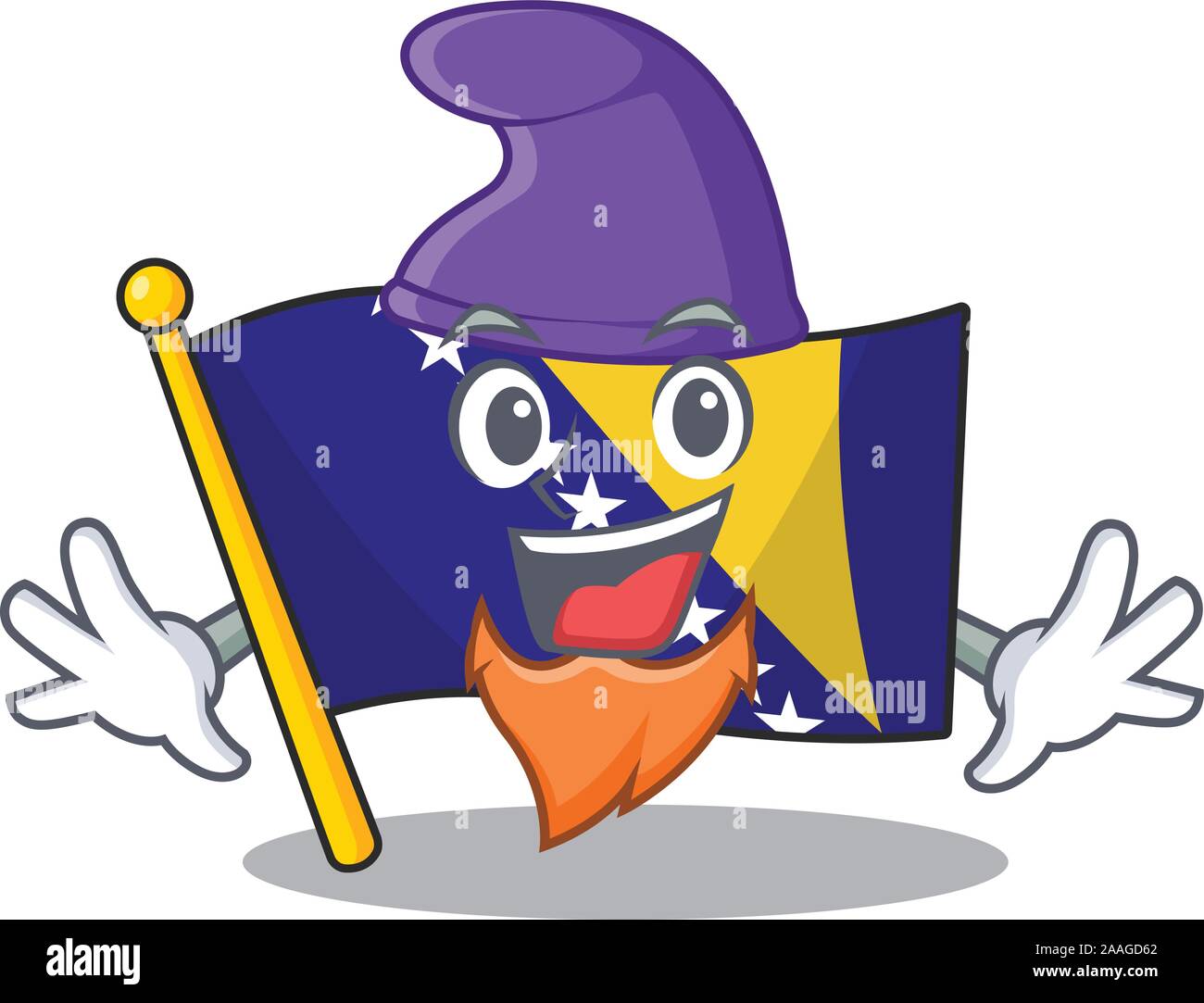 Flag bosnia as an Elf mascot cartoon style Stock Vector Image & Art - Alamy
