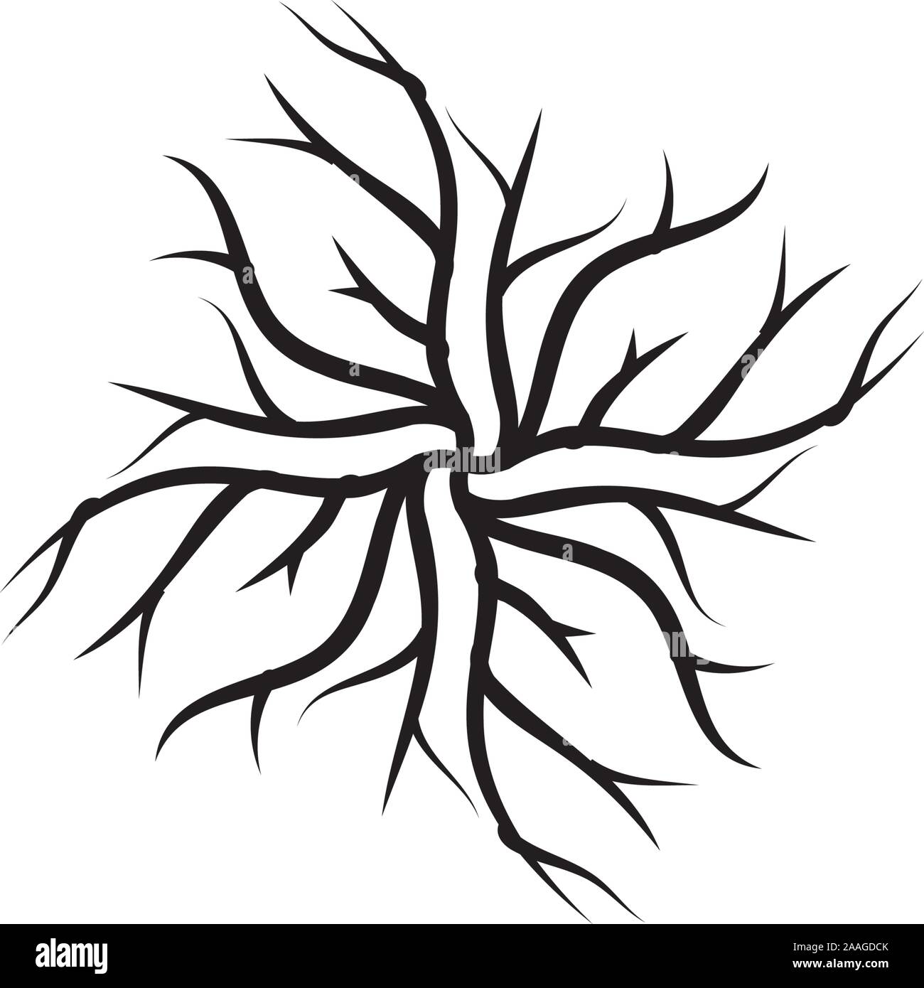 Root Icon Design Template Vecor Isolated Illustration Stock Vector
