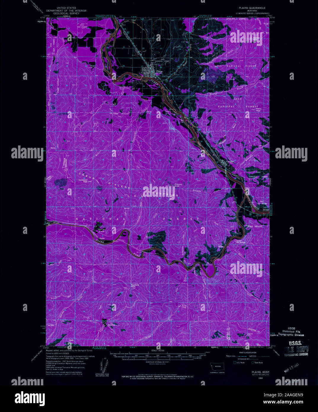 Map of plains montana hi-res stock photography and images - Alamy