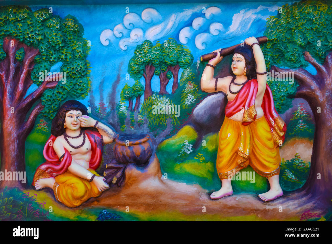 Ram, Lakshman cooking food in the jungle during Banwas, Jagannath ...