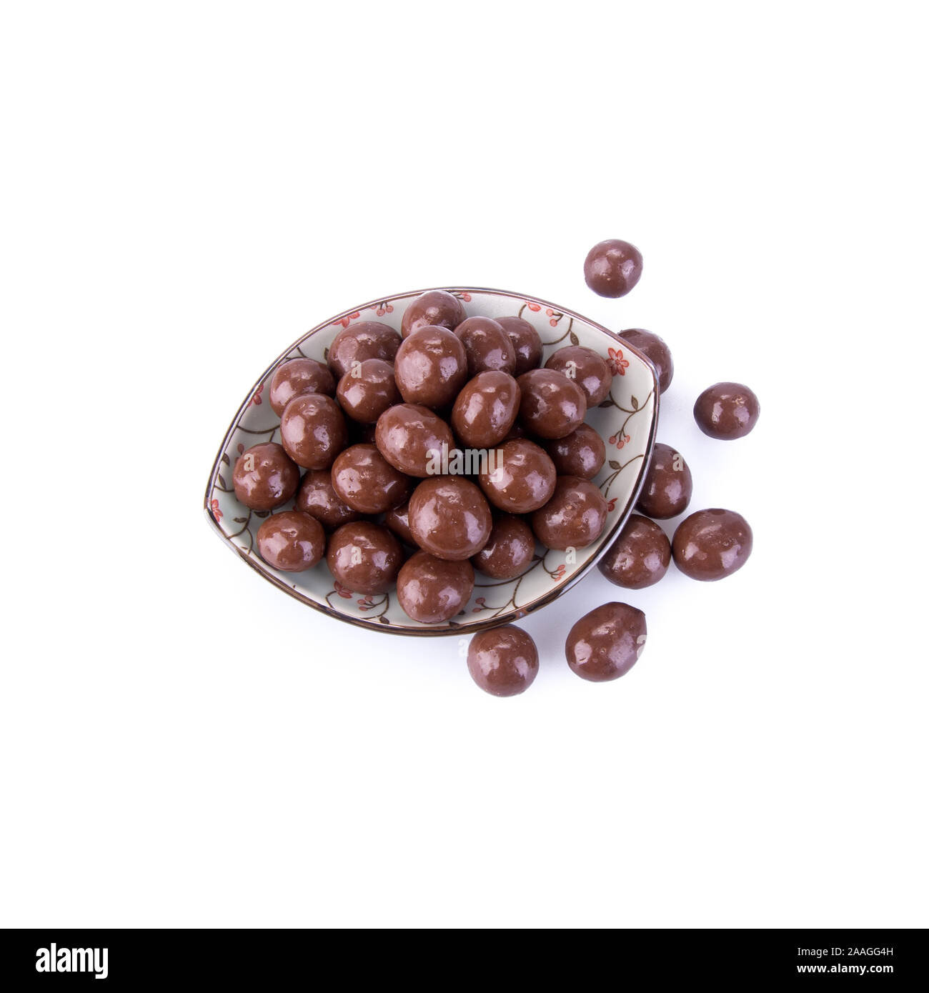 Chocolate cereal balls in white Cut Out Stock Images & Pictures - Alamy