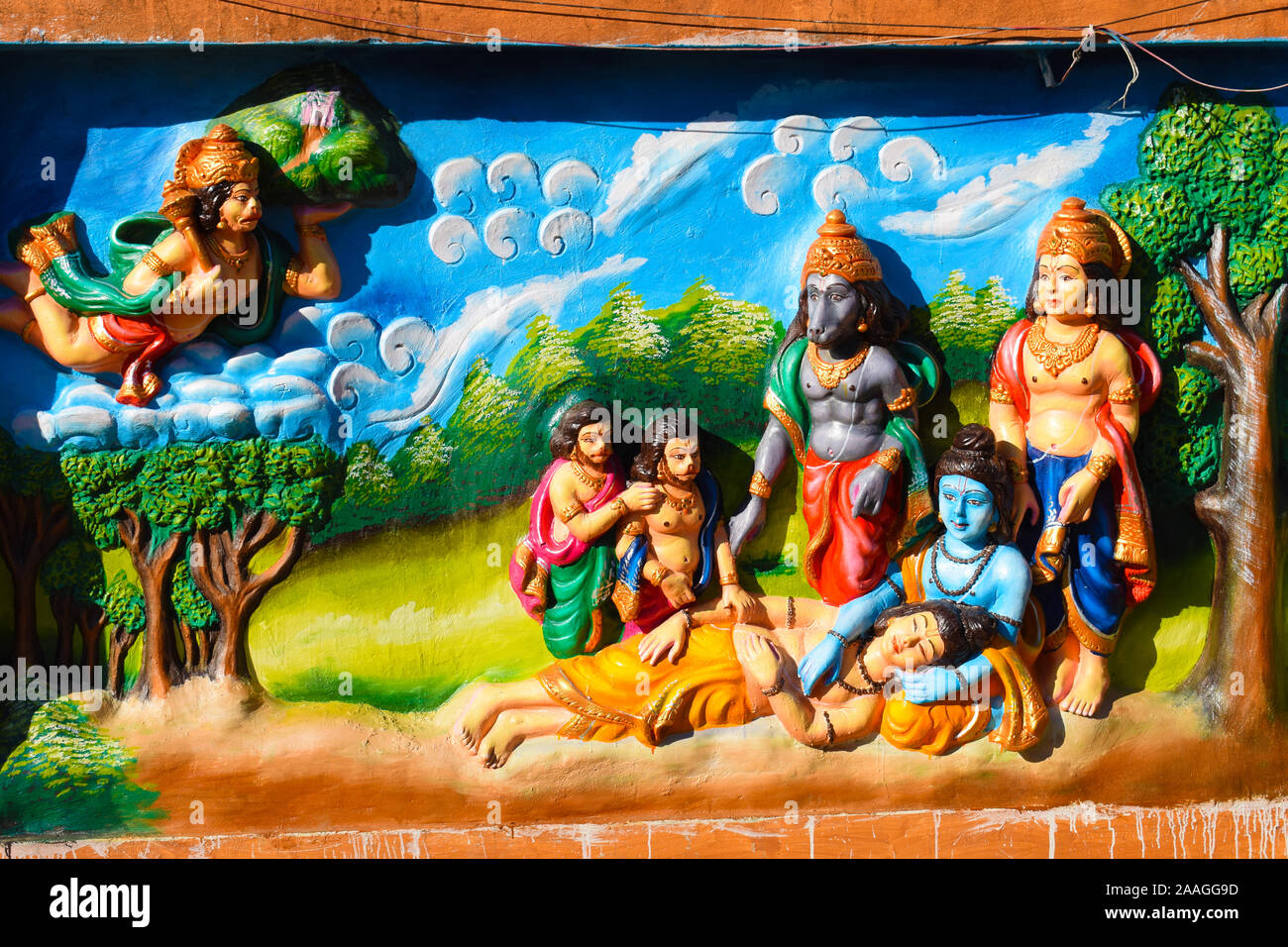 Hanuman bringing sanjeevani is a magical herb to revive Laxman In ...