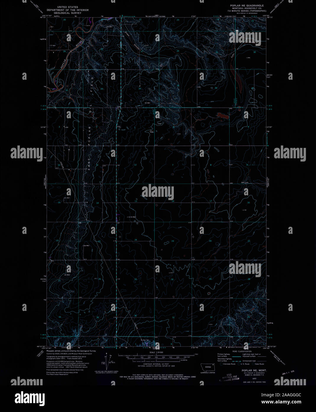 Map of poplar montana hi-res stock photography and images - Alamy