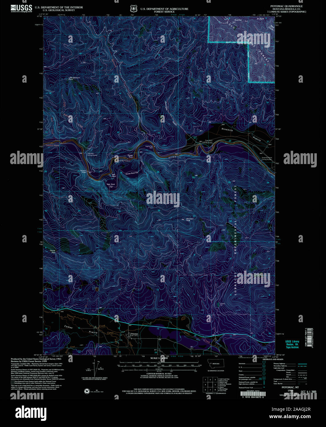 Map of potomac montana hi-res stock photography and images - Alamy