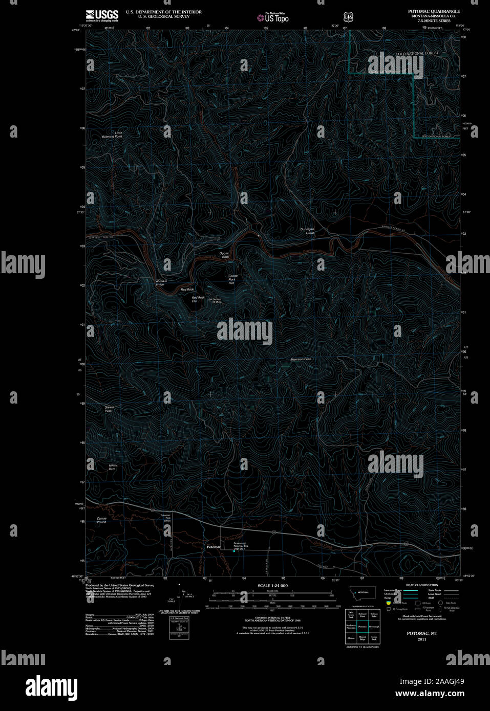 Map of potomac montana hi-res stock photography and images - Alamy