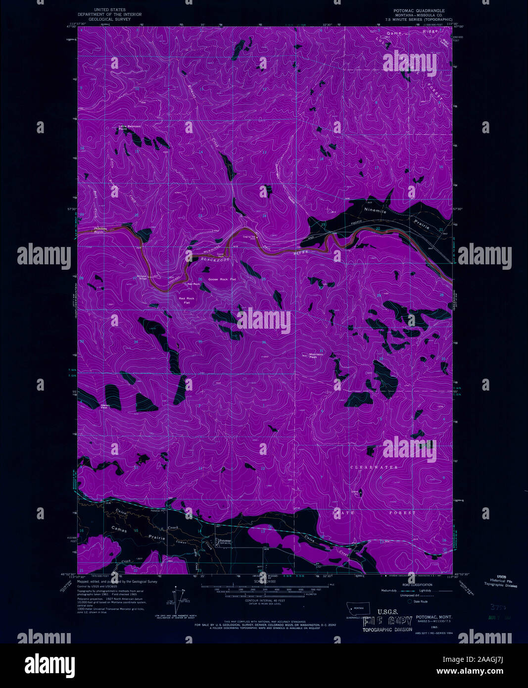 Map of potomac montana hi-res stock photography and images - Alamy
