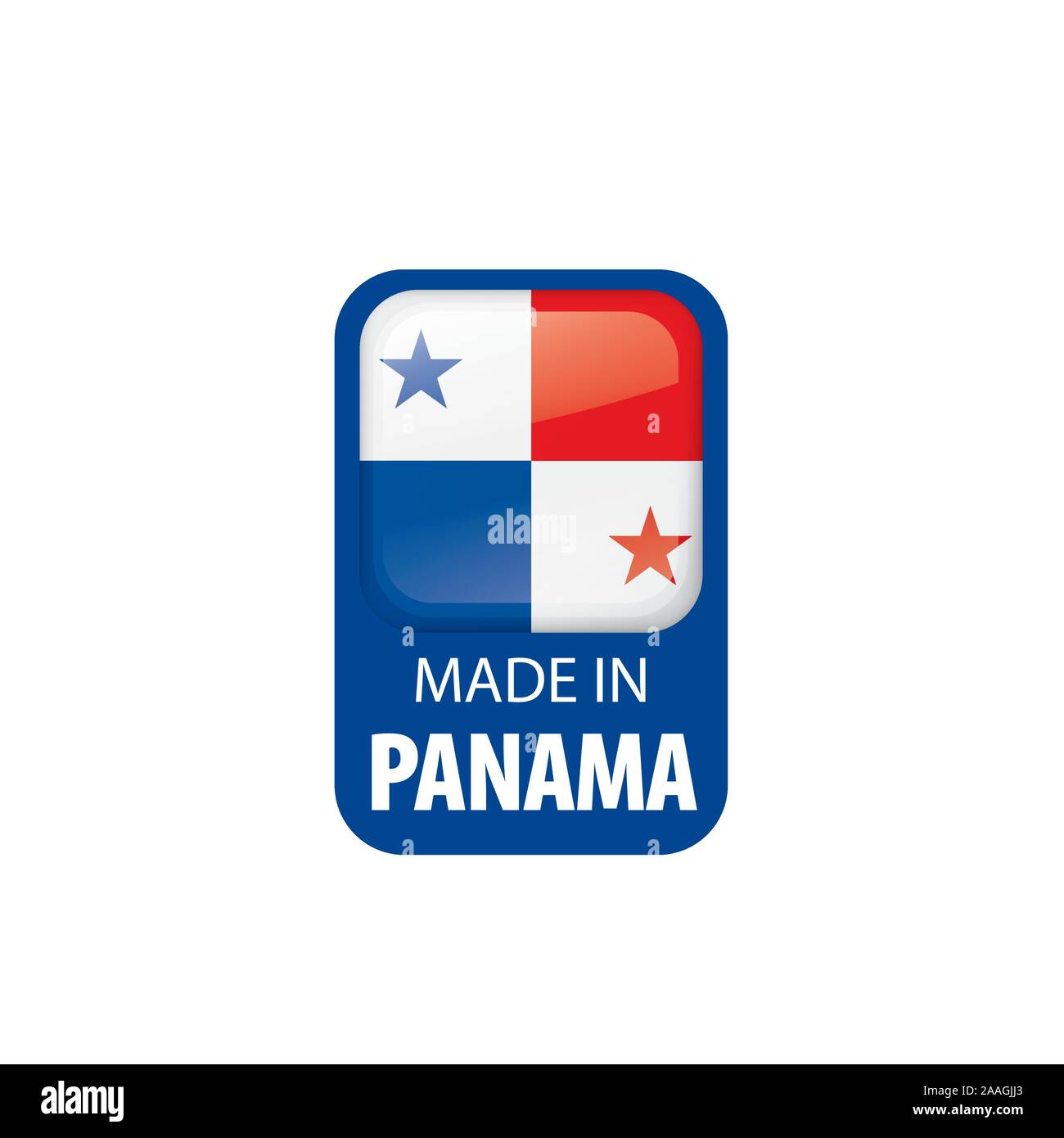 Panama flag, vector illustration on a white background Stock Vector ...