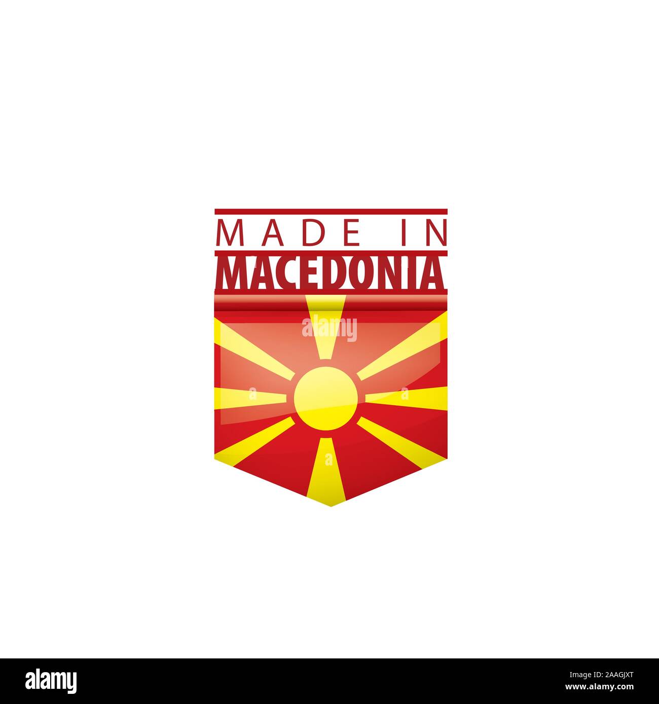 Macedonia flag, vector illustration on a white background Stock Vector ...