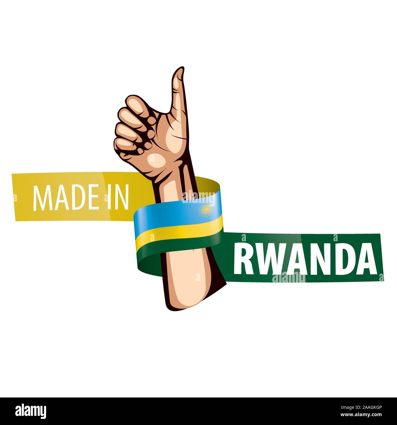 Rwanda flag, vector illustration on a white background Stock Vector ...
