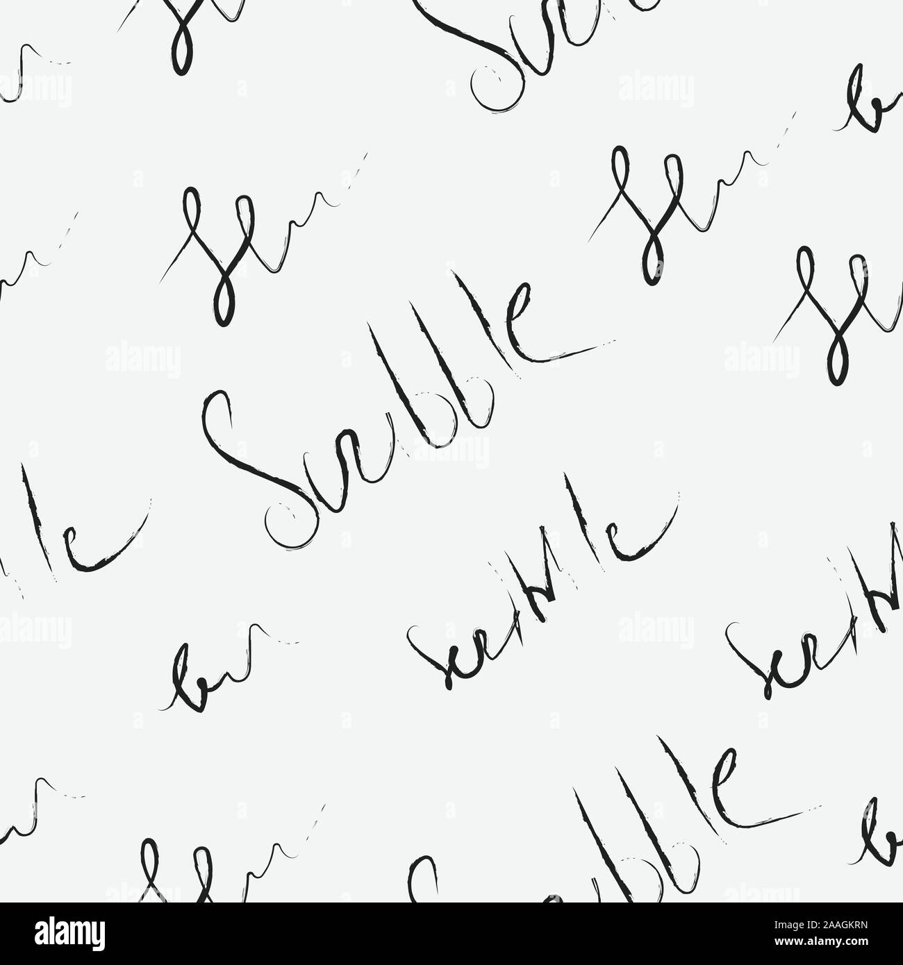 Seamless Scribble pattern with uncarefully written words. Repeating ...