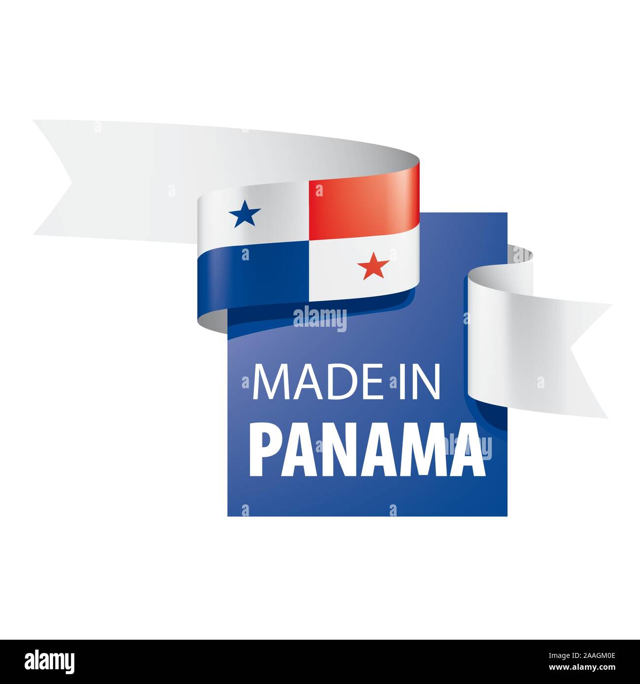 Panama flag, vector illustration on a white background Stock Vector ...