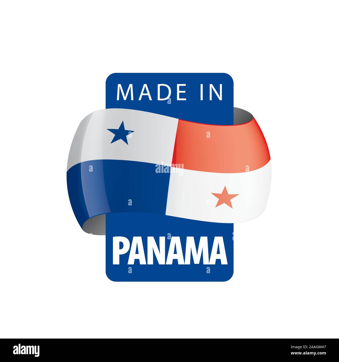 Panama flag, vector illustration on a white background Stock Vector ...