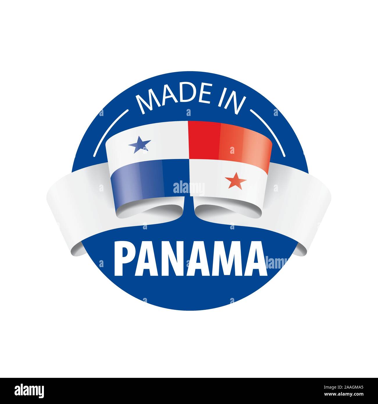 Panama flag, vector illustration on a white background Stock Vector ...