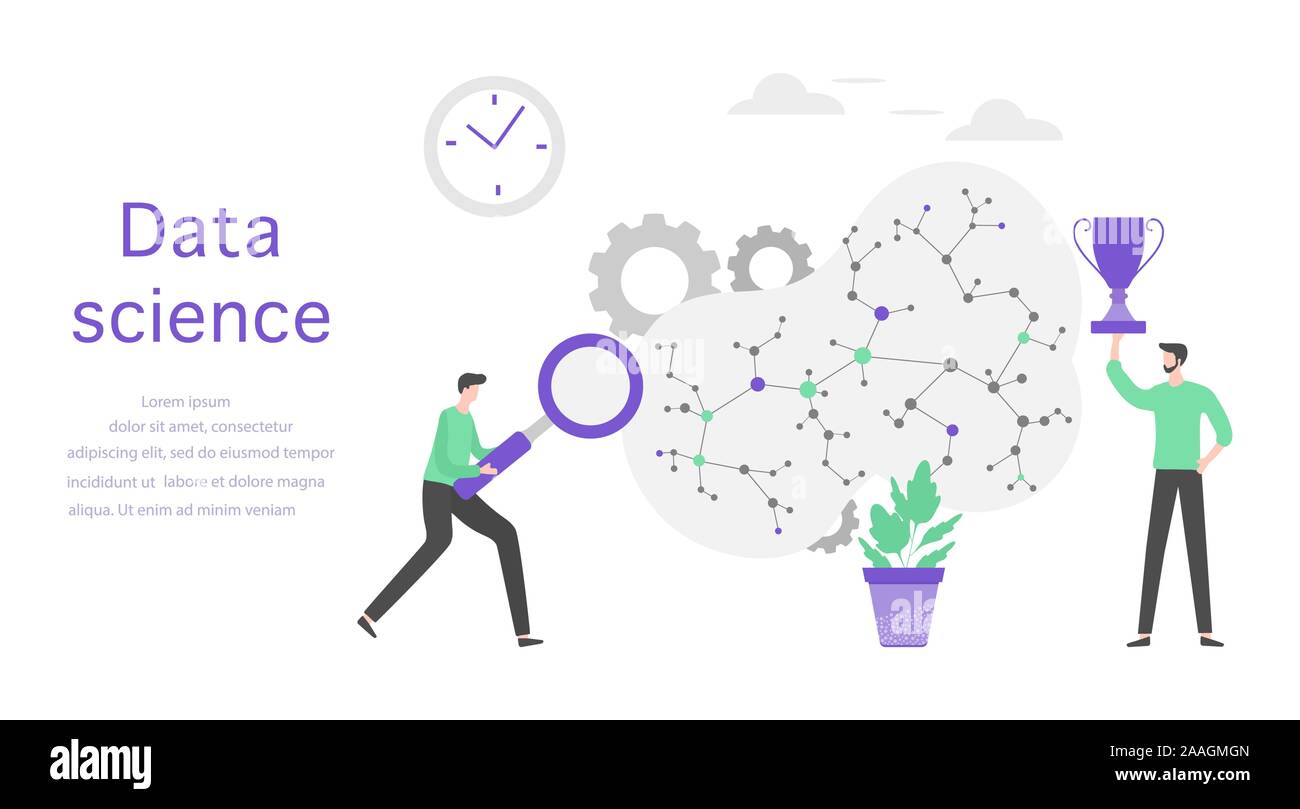 Vector illustration Data science, big data conference, big data ...