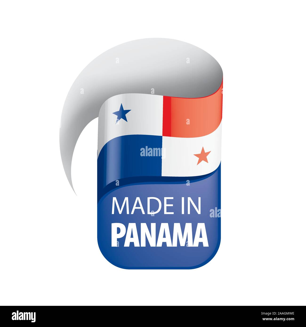 Panama flag, vector illustration on a white background Stock Vector ...