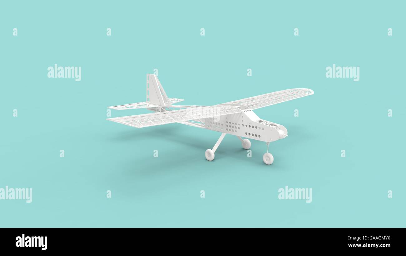 3d rendering of a rc airplane isolated in colored background Stock ...
