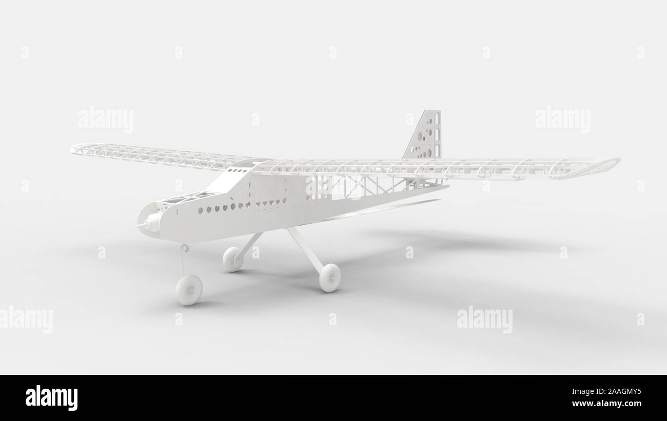 3d rendering of a rc airplane isolated in colored background Stock ...