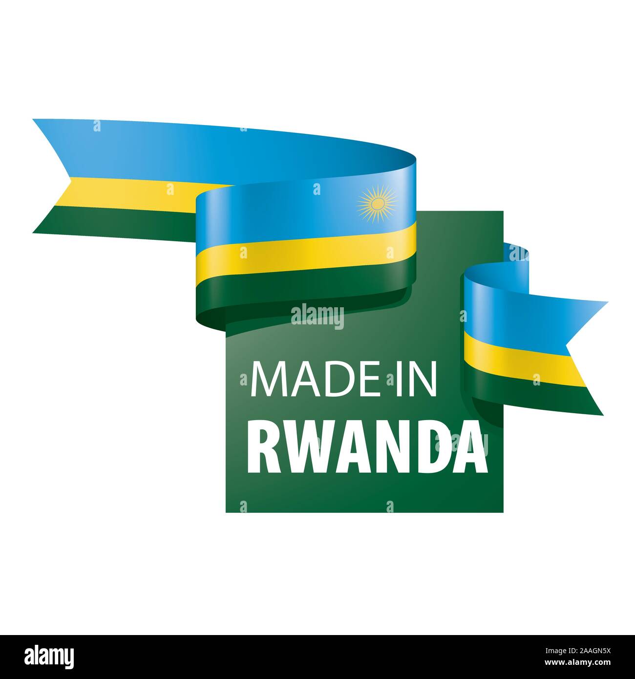 Rwanda flag, vector illustration on a white background Stock Vector ...