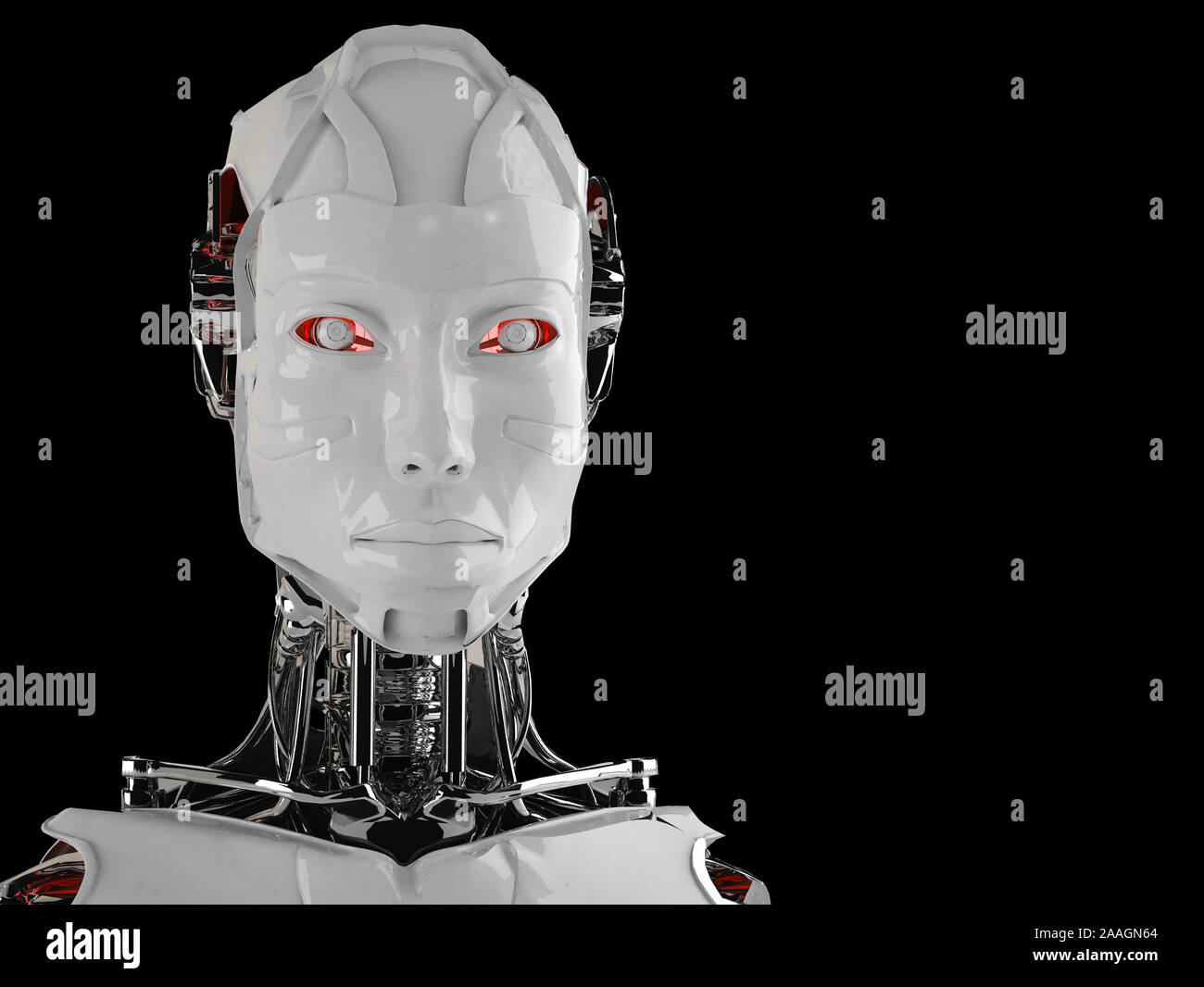Robot Android Cyborg girl - 3d render Stock Photo - Alamy