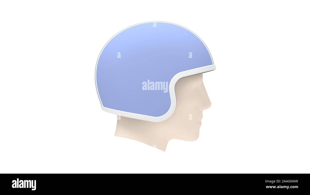 3d rendering of a human with a crash helmet isolated Stock Photo - Alamy