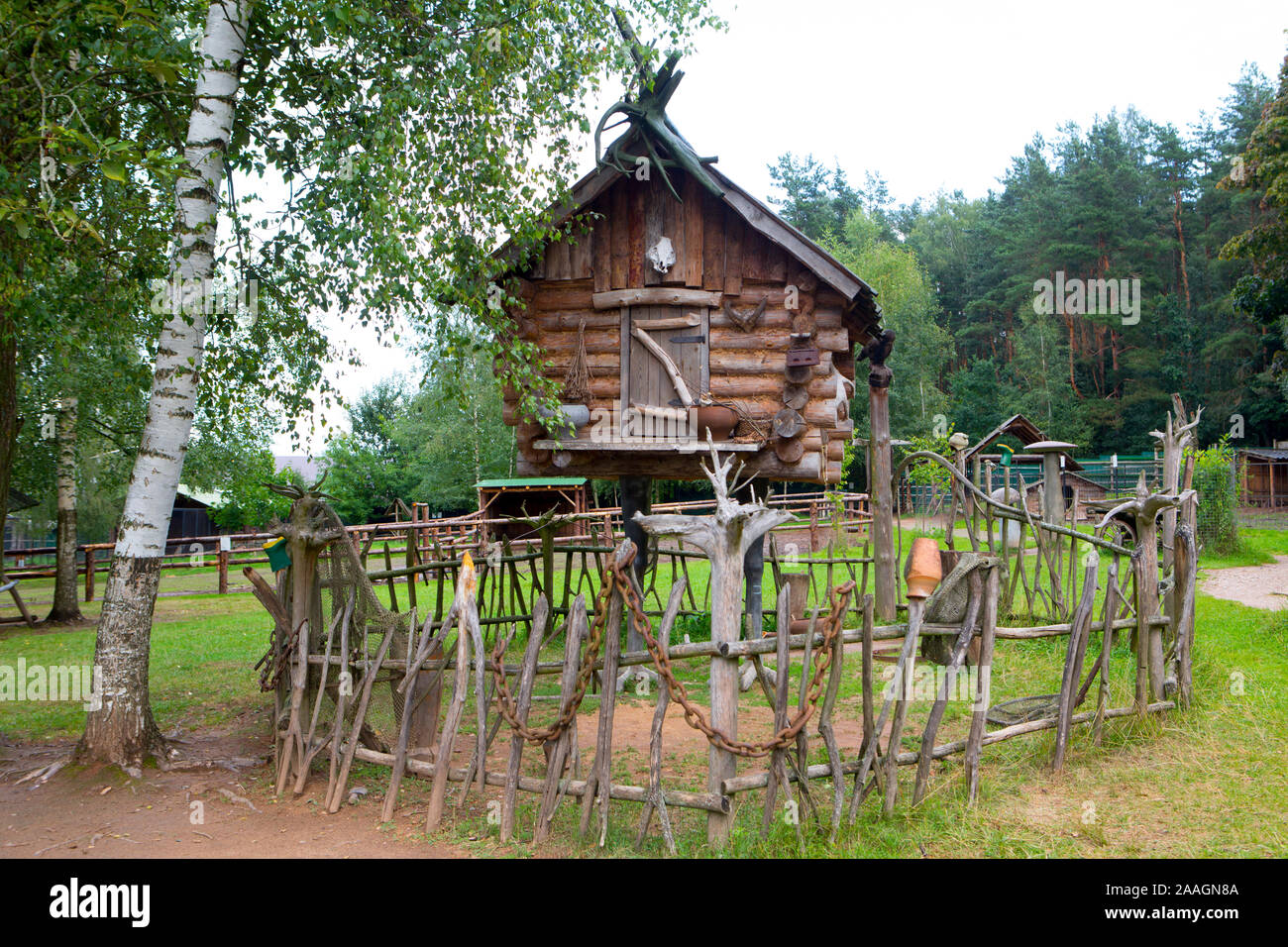 A hut on chicken legs Stock Photo - Alamy