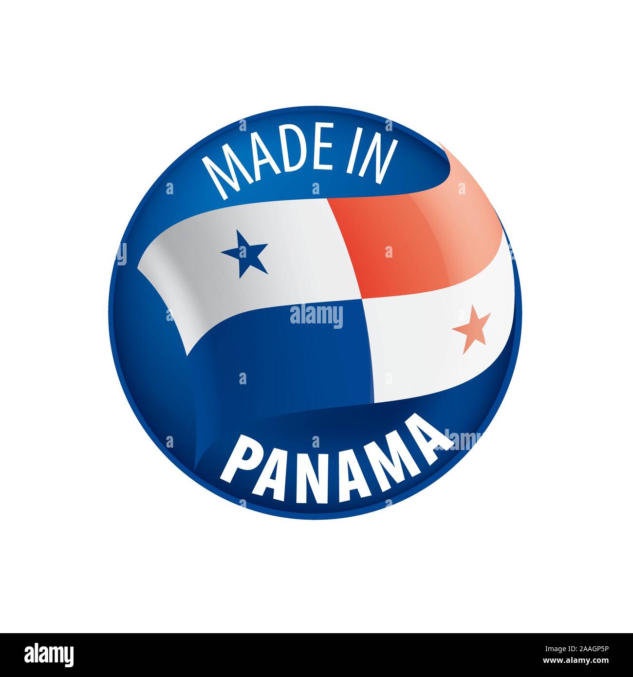 Panama flag, vector illustration on a white background Stock Vector ...