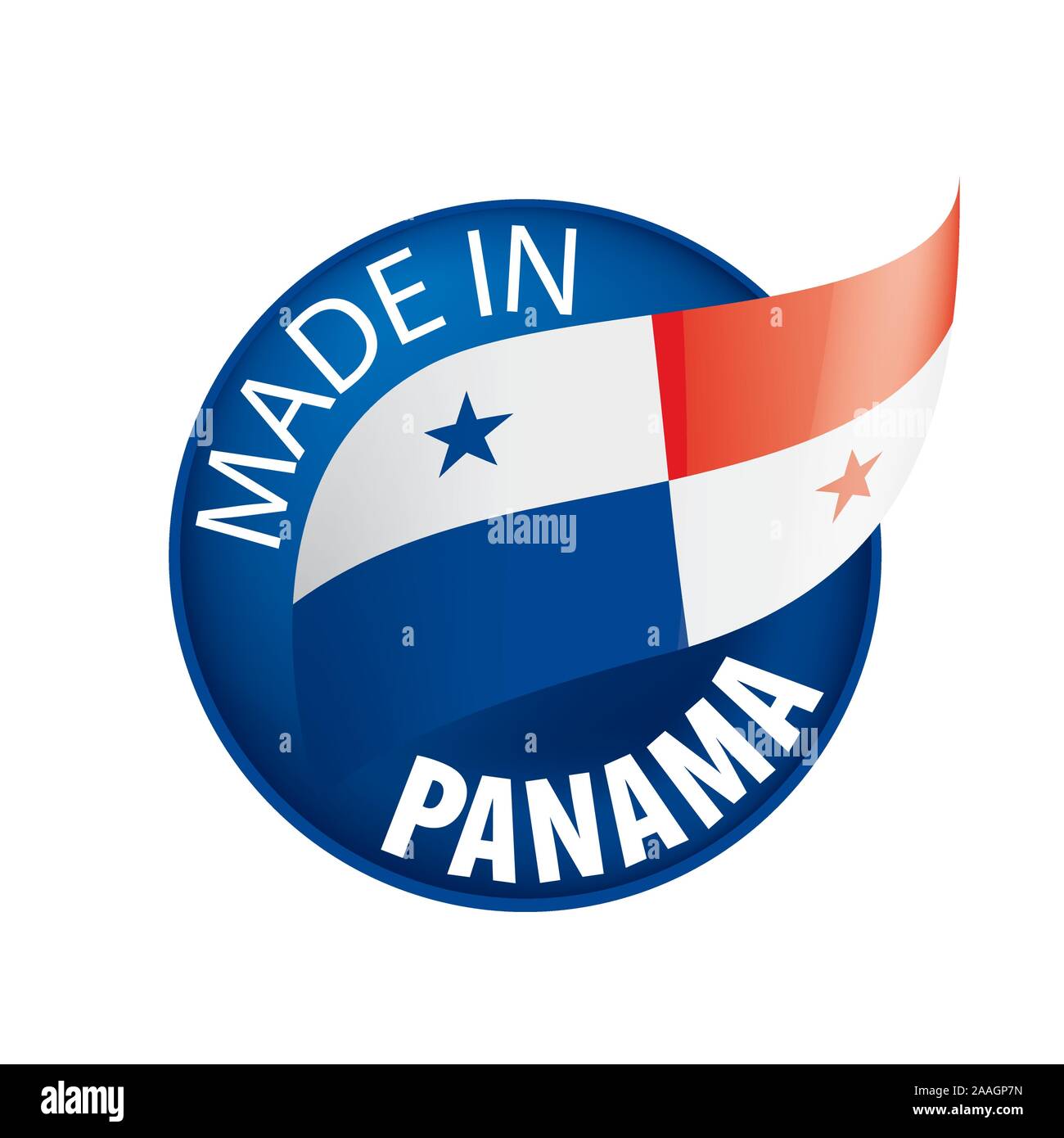 Panama flag, vector illustration on a white background Stock Vector ...