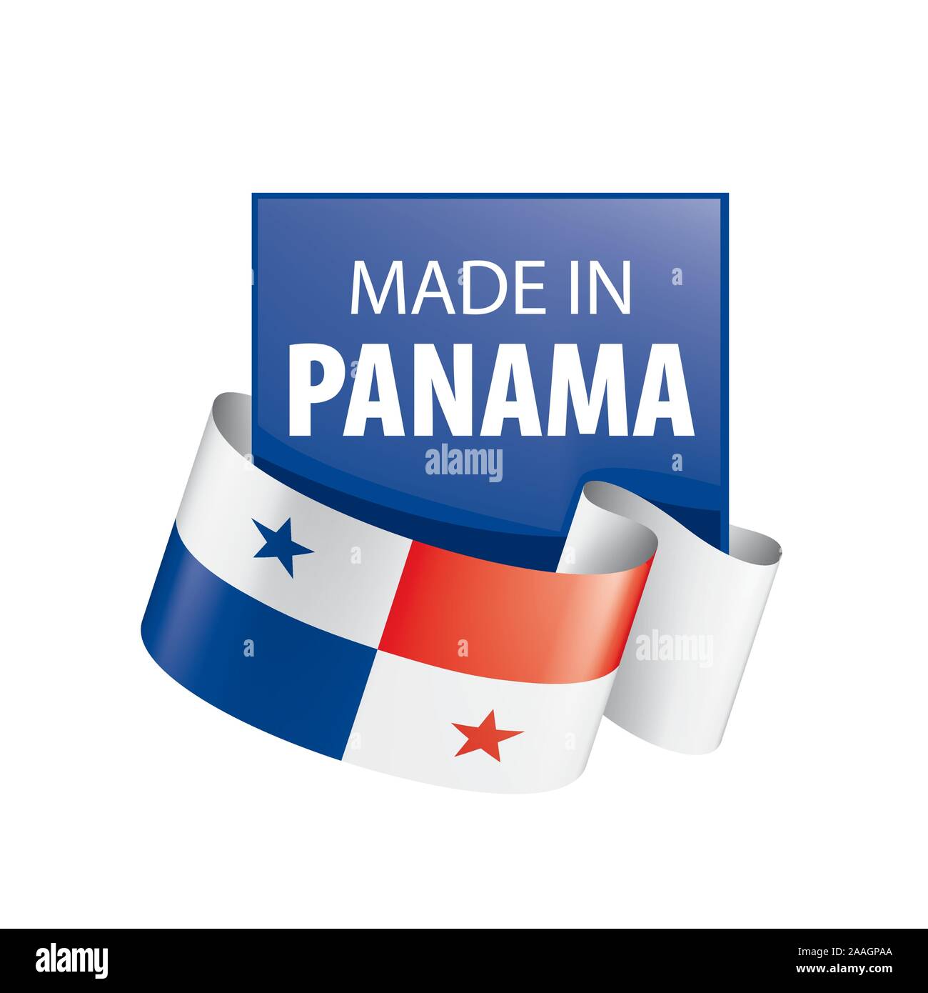 Panama flag, vector illustration on a white background Stock Vector ...
