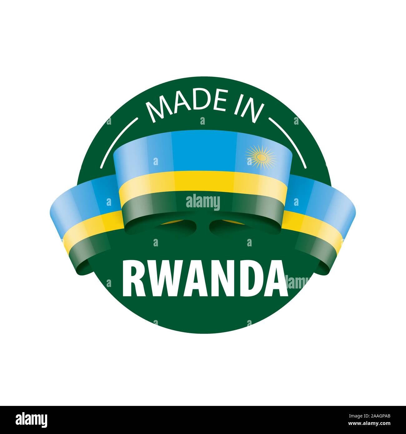 Rwanda flag, vector illustration on a white background Stock Vector ...