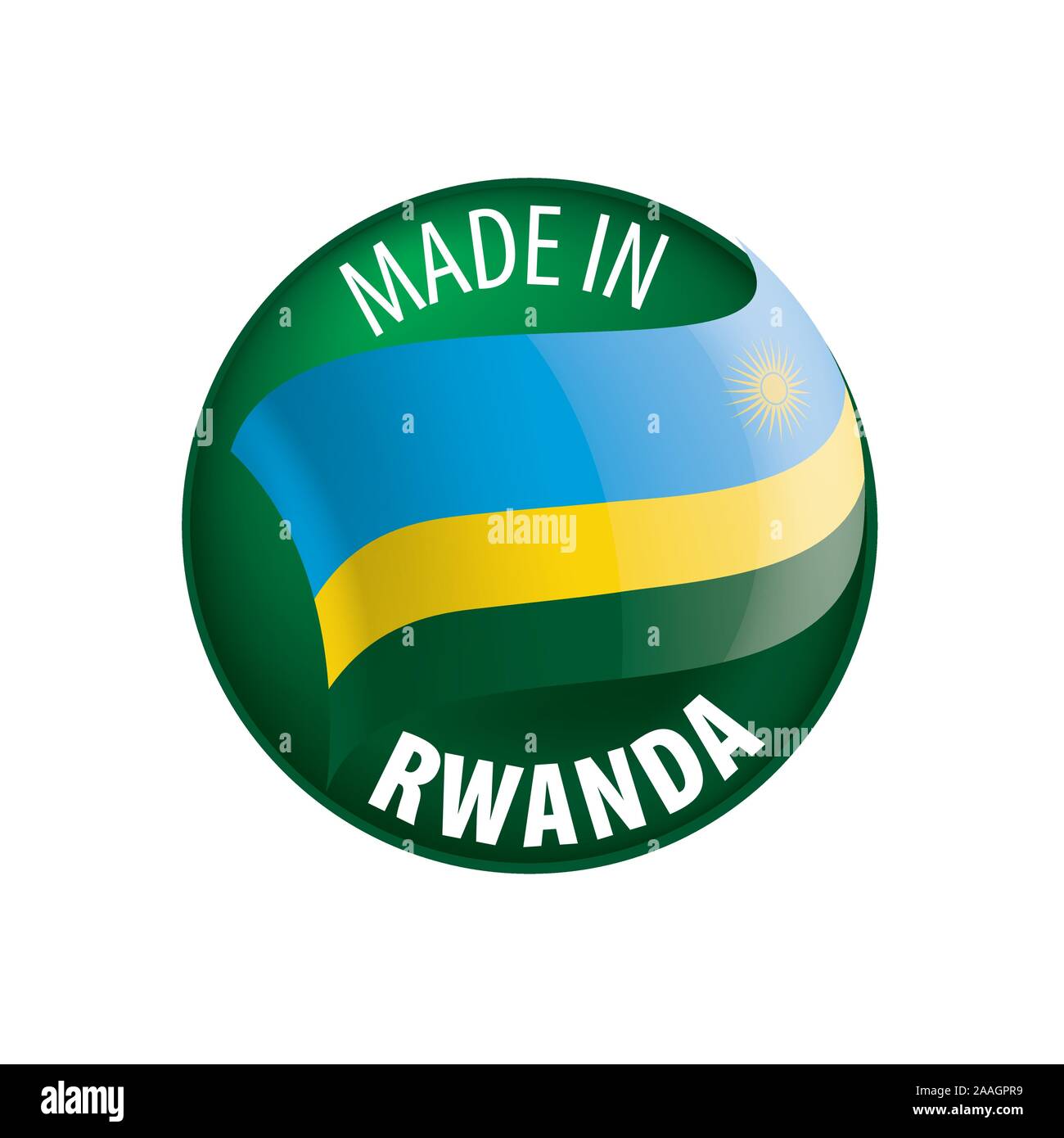 Rwanda flag, vector illustration on a white background Stock Vector ...