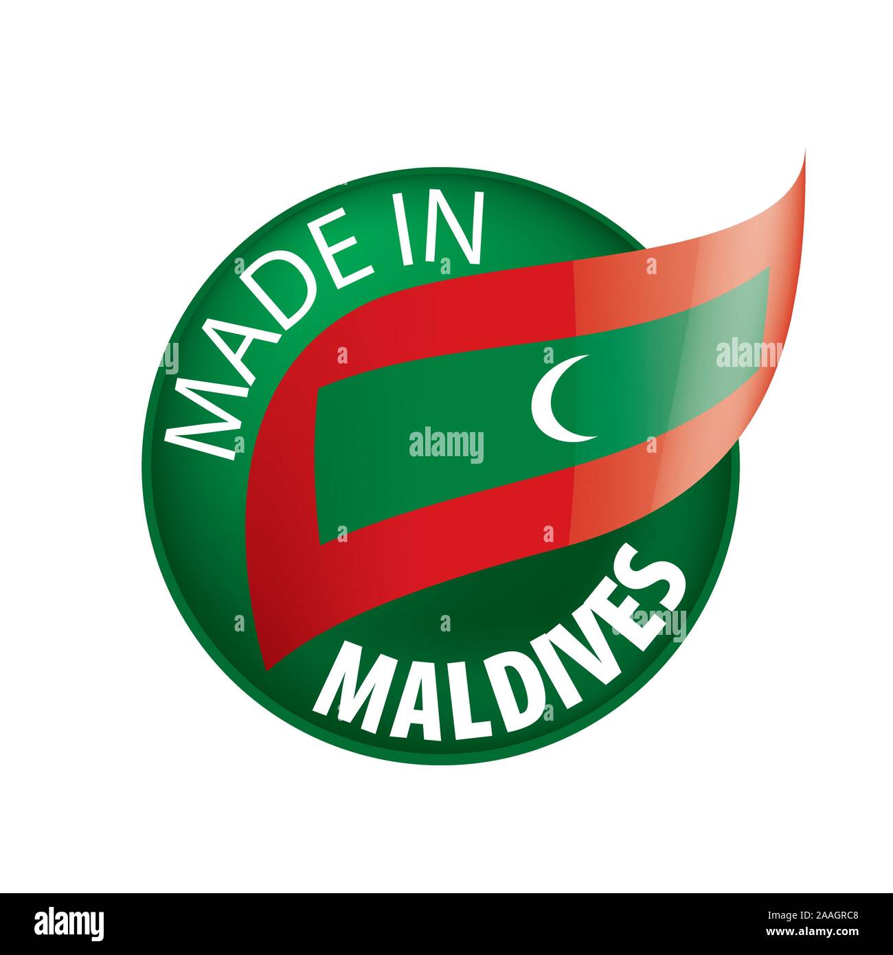Maldives flag, vector illustration on a white background Stock Vector ...