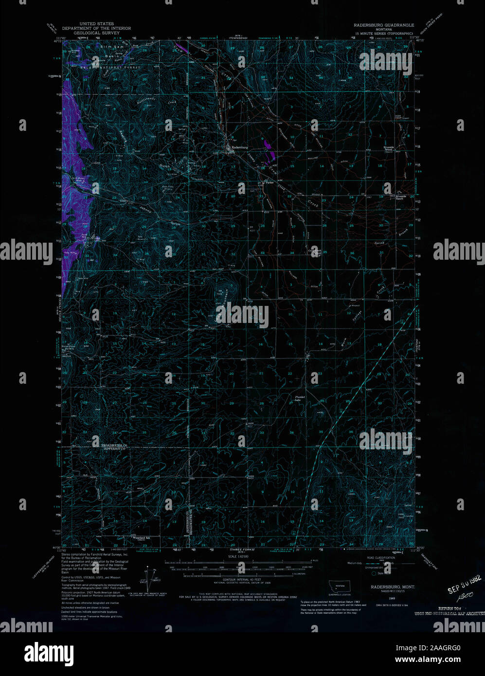 Radersburg map hi-res stock photography and images - Alamy